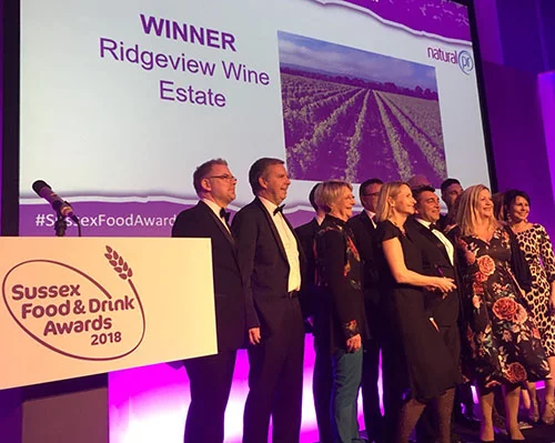 Crowned Best Sussex Drinks Producer - Ridgeview